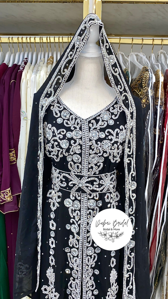 Frost Collection: Glacier Nikkah Abaya (Black) – Dubai Bridal