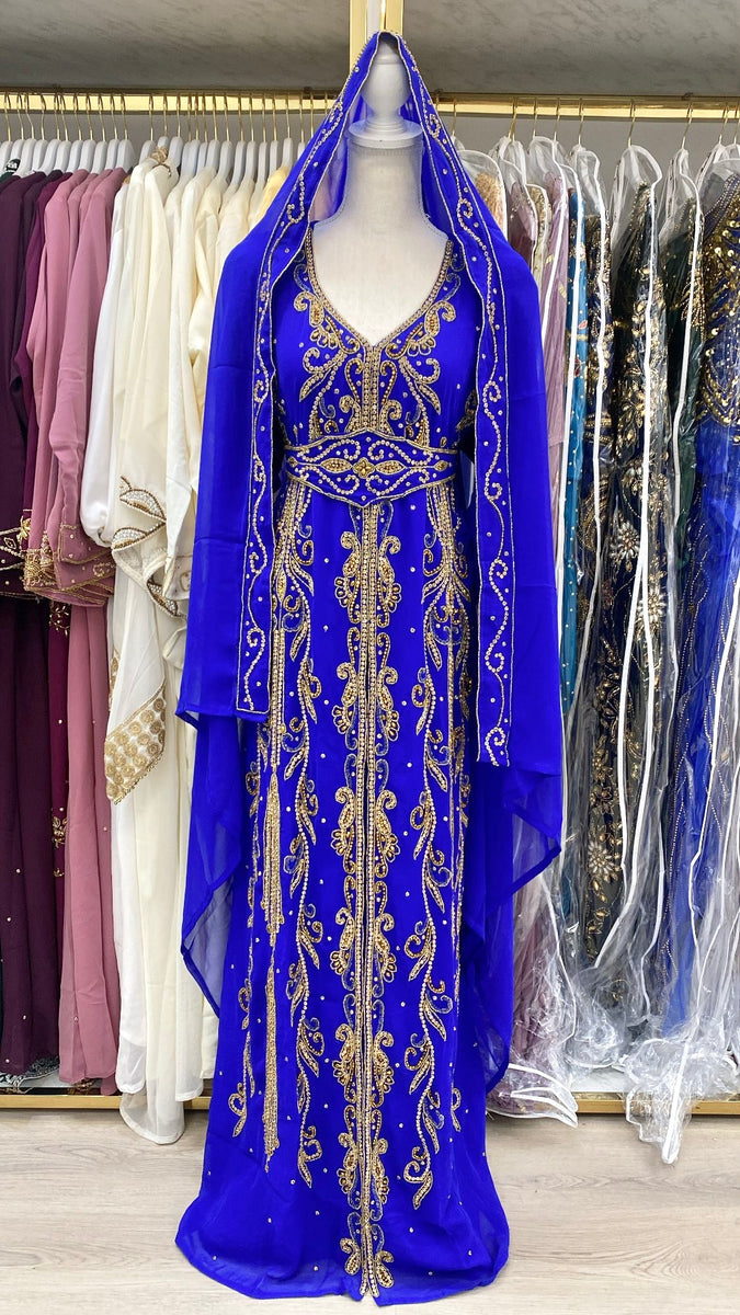 Asma Nikkah Abaya (Royal blue) – Dubai Bridal