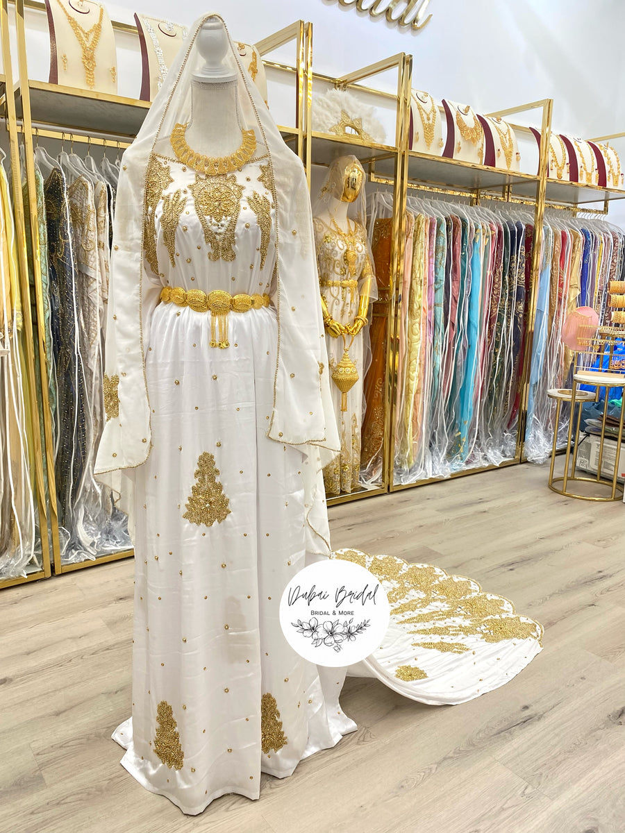 THE SIMPLE COLLECTION: White Satin Bridal Dirac – Dubai Bridal