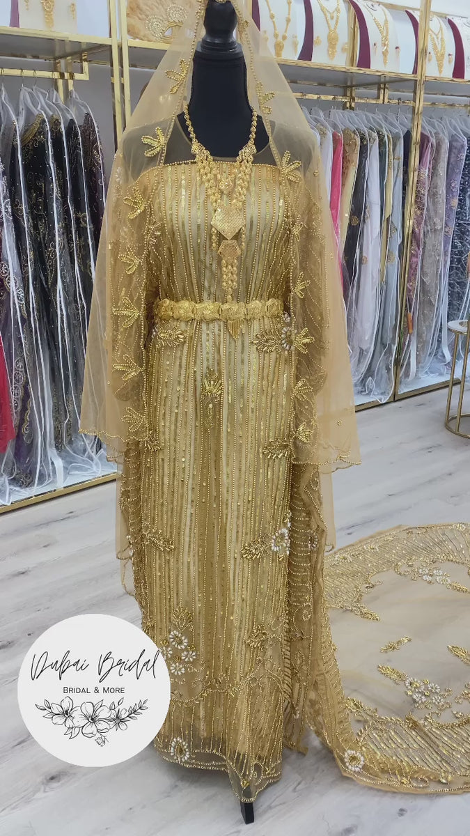 LADAN Gold Lace Bridal Dirac – Dubai Bridal