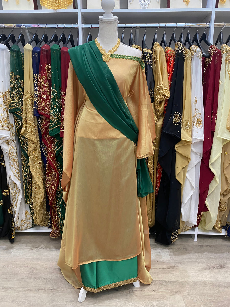 Green & Gold Bridesmaid Dirac – Dubai Bridal